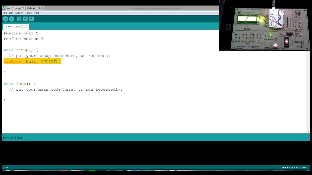 ARDUINO TUTORIAL - How to Turn On LED With Push Button ( Menyalakan LED ...