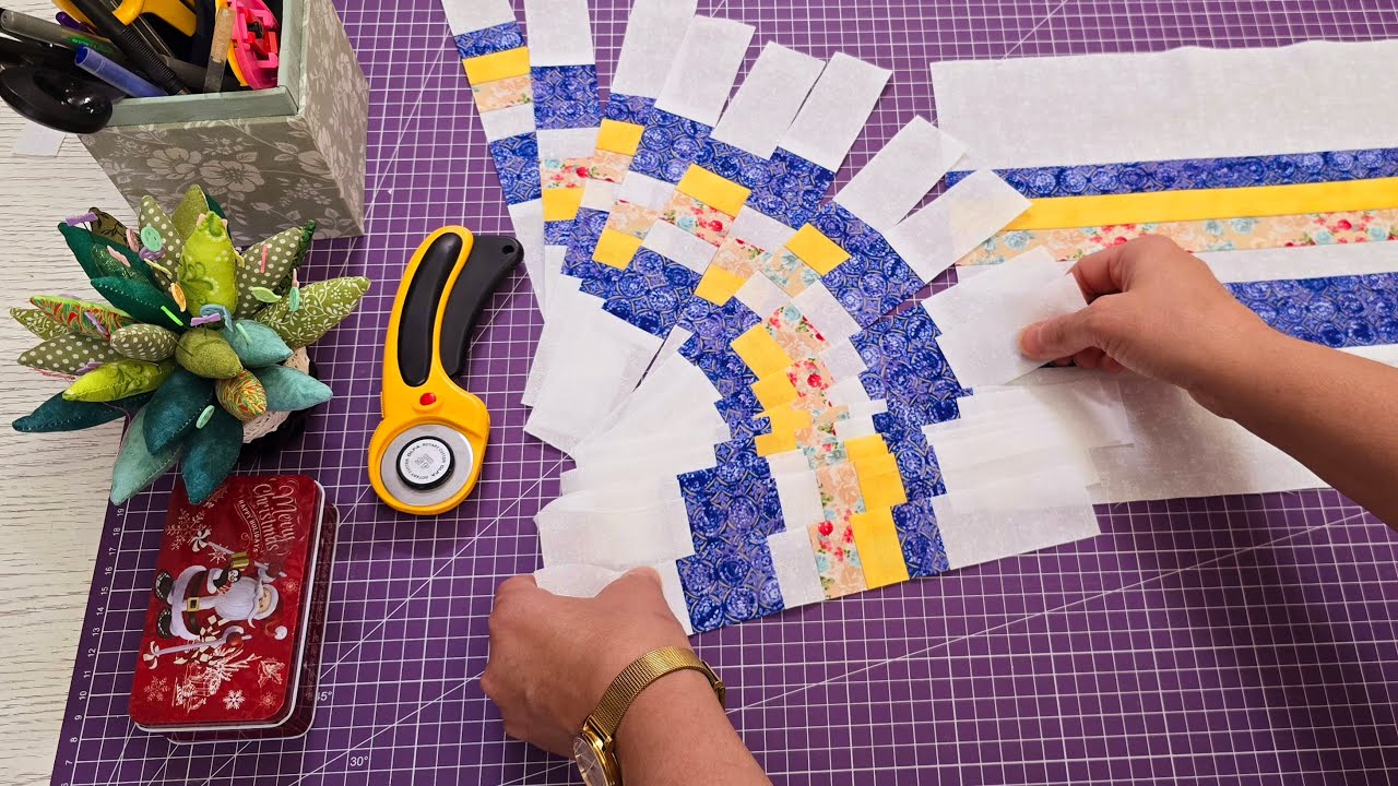 Patchwork tutorial:stunning quilt gift sewed from simple strip🥰🥰 - YouTube