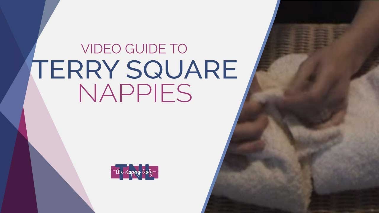 Terry Square Nappies By The Nappy Lady - YouTube