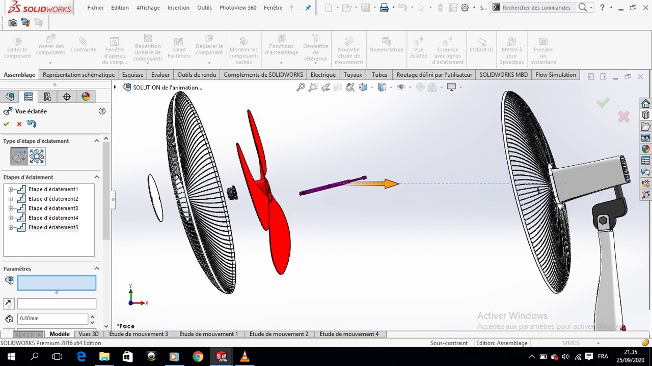 Réalisation de ventilateur sur SolidWorks - YouTube