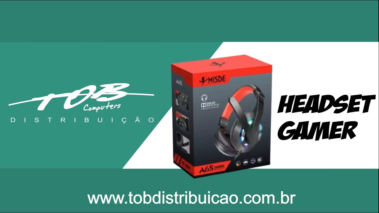 Headset Gamer Misde A65 LED USB e P2 - YouTube