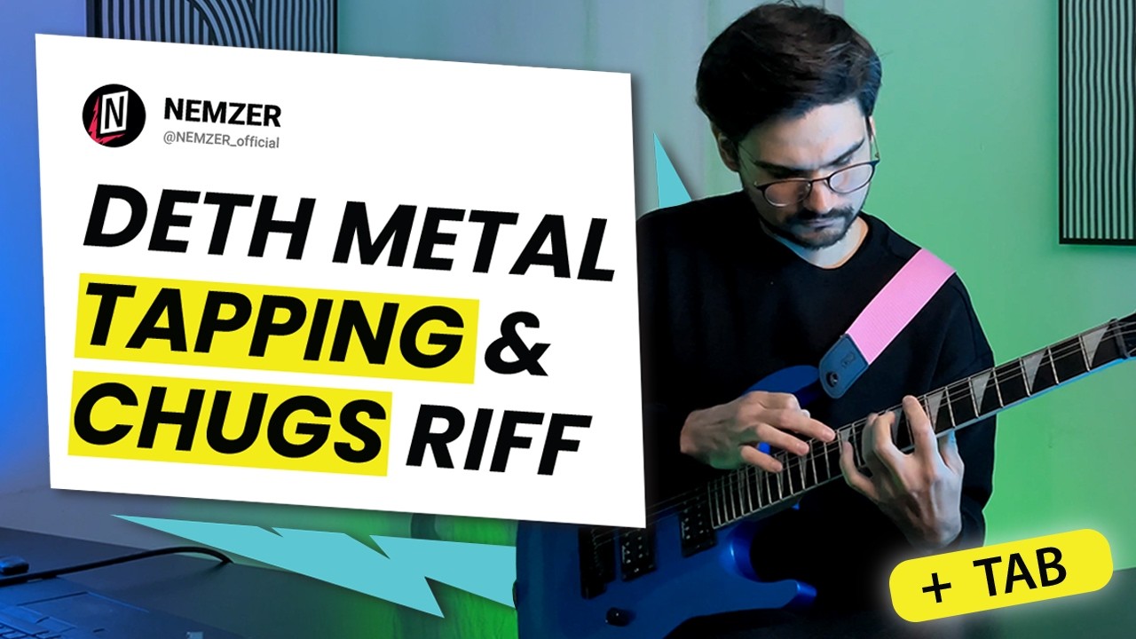 Death Metal Guitar Tapping and Chugs Riff Lesson with Tabs - YouTube