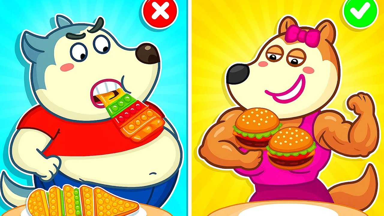 Fat Wolfoo vs Muscle Lucy😮Swap Your Body to Eat More🤔| Wolfoo and ...