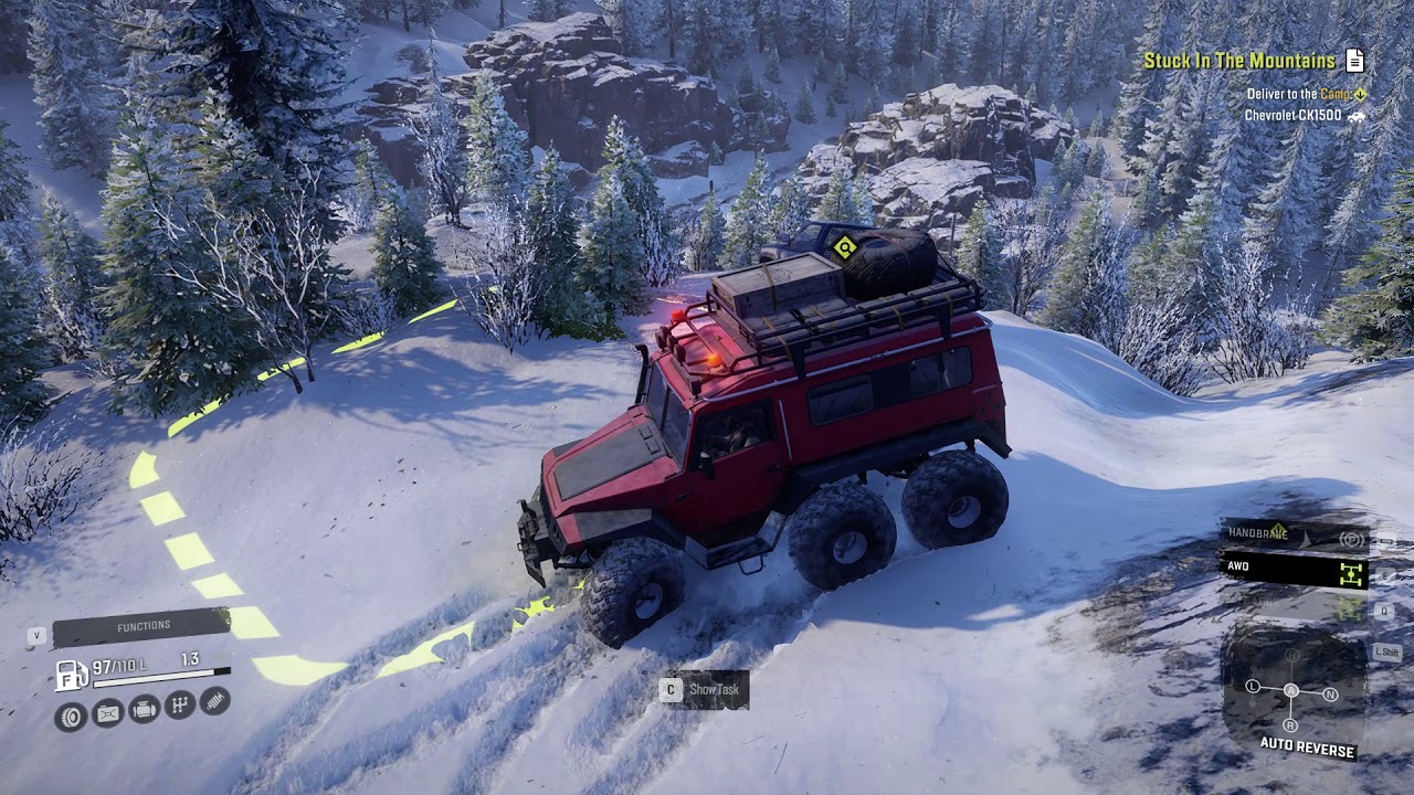 Snowrunner Walkthrough - Stuck in the Mountains - YouTube