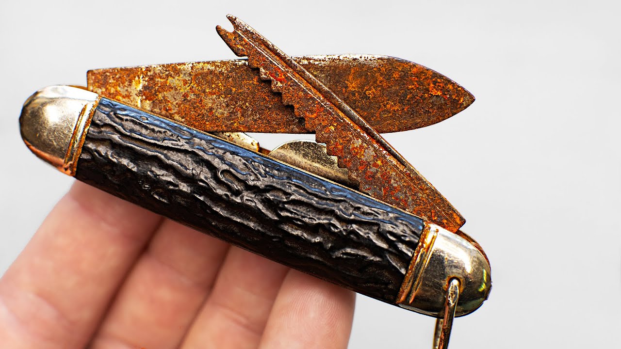 Old Rusty Sheffield Pocket Knife Restoration - YouTube