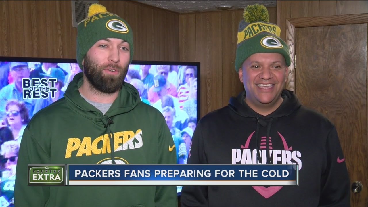 Packers fans prepare for bitterly cold playoff game - YouTube