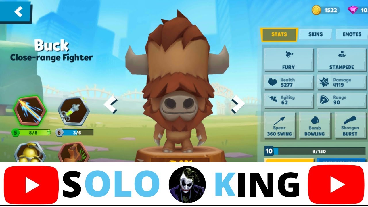 !!BUCK Lvl 10 || !!unstoppable!! || zooba best character - YouTube