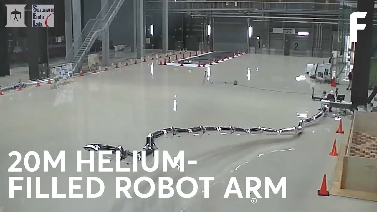 This Super-Tall Robotic Arm Is Made of Helium Balloons - YouTube