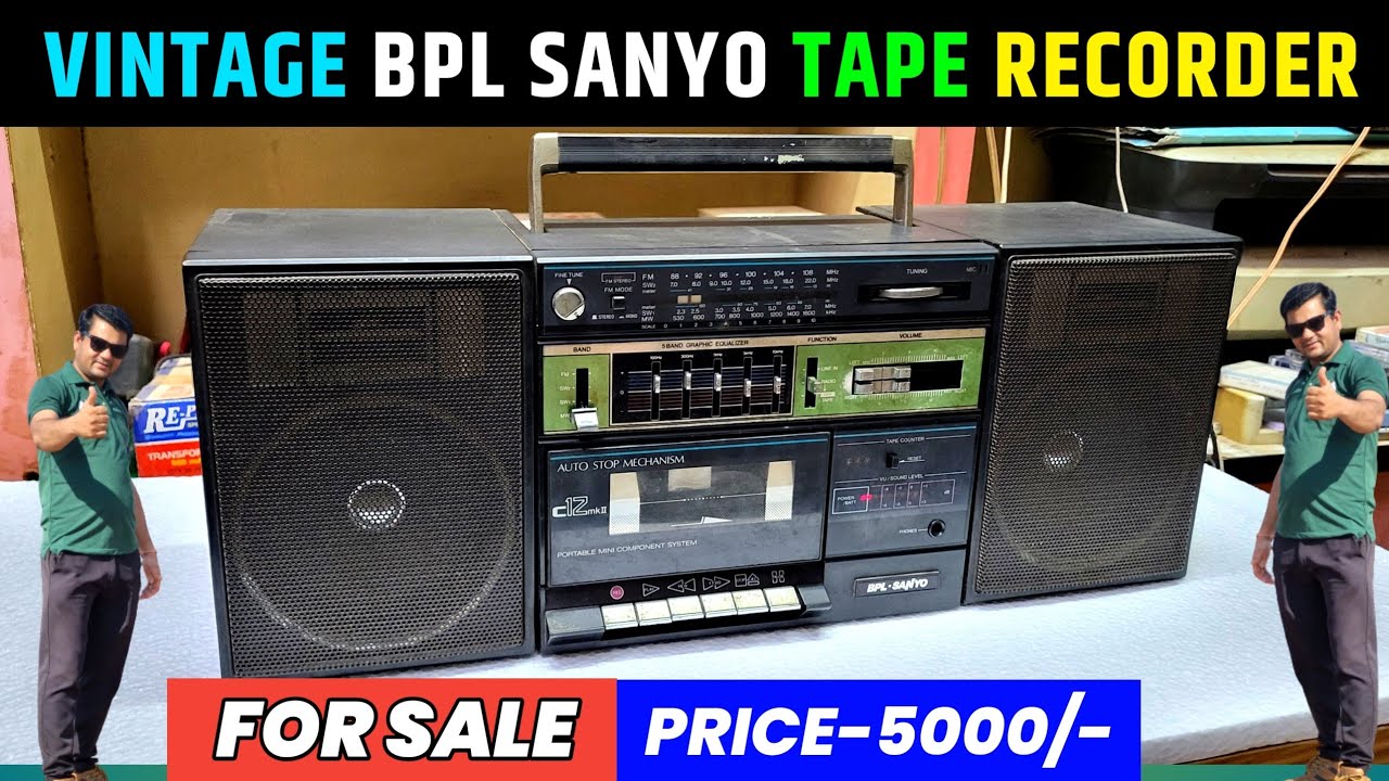VINTAGE TAPE BPL SANYO STEREO CASSETTE PLAYER FOR SALE || CONTECT ...