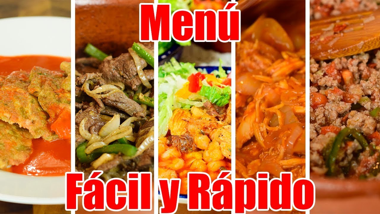 Menú Semanal n° 9 Fácil y Rápido - YouTube