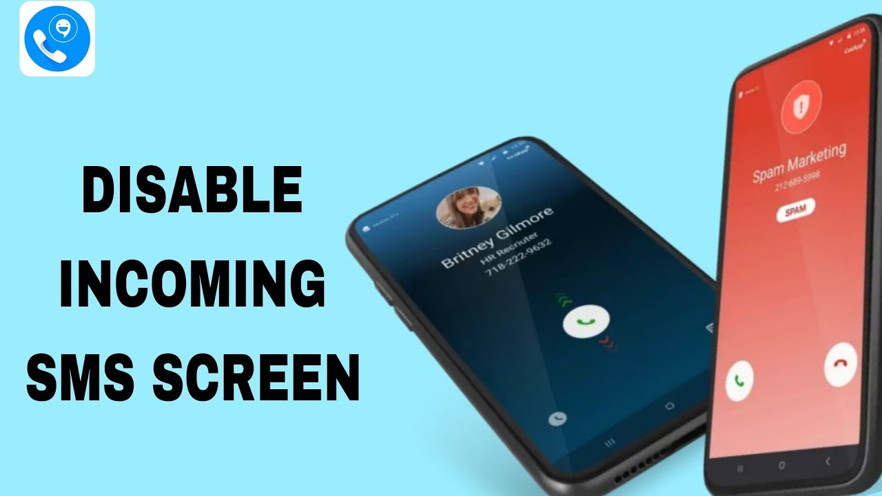 How To Disable Incoming Sms Screen On CallApp App - YouTube