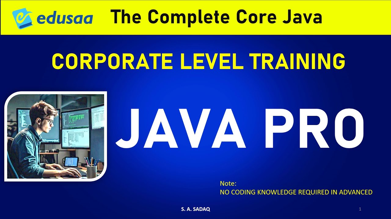 THE COMPLETE CORE JAVA DEMO | edusaa - YouTube
