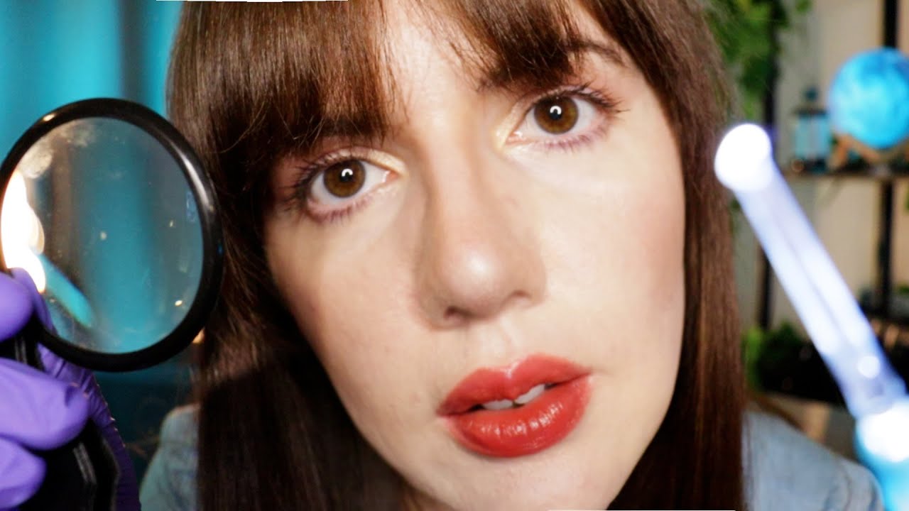 [ASMR] Relaxing Face Exam and Face Measuring ~ Personal Attention ...