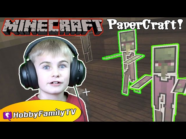 HobbyFrog Plays Paper Minecraft on HobbyFamilyTV - Videos For Kids