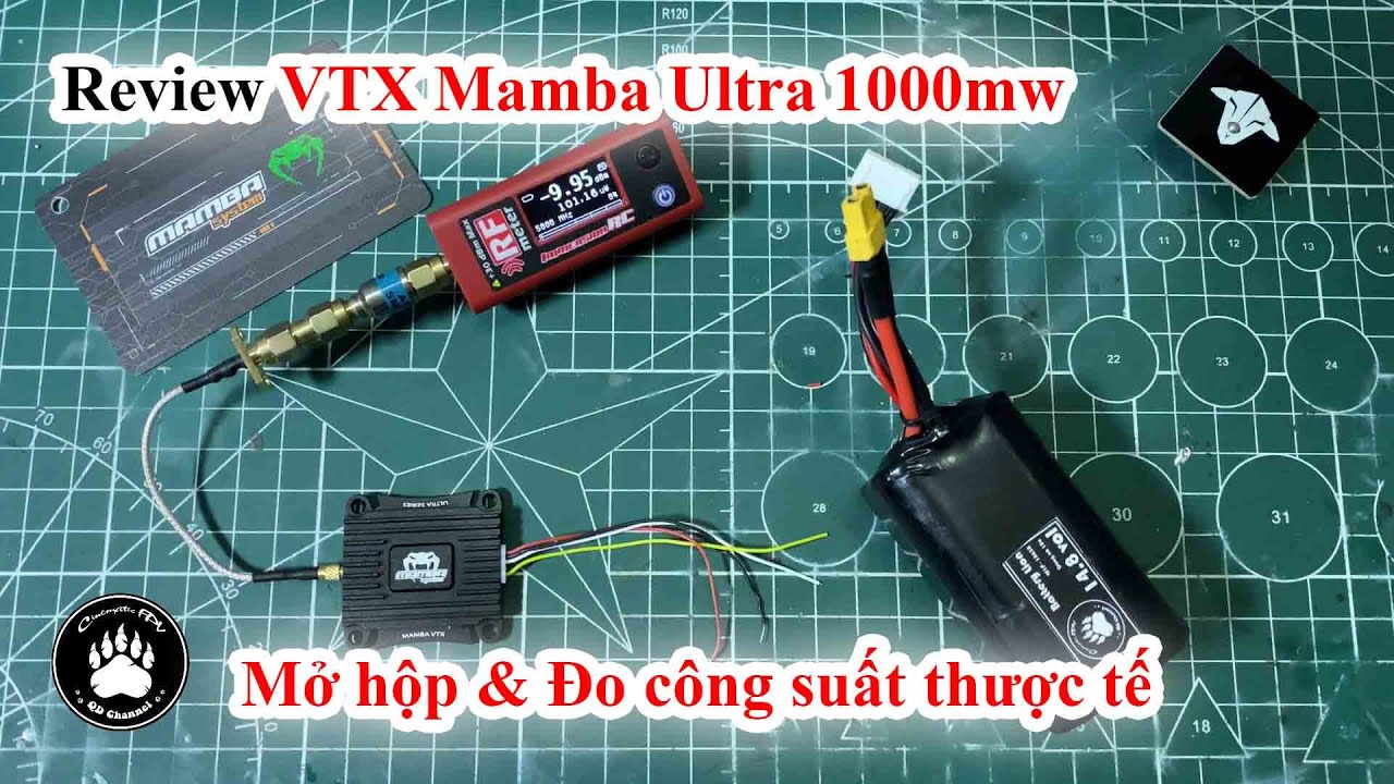 Review VTX Mamba Ultra 1000mw - Mở hộp và đo công suất thực tế của VTX ...