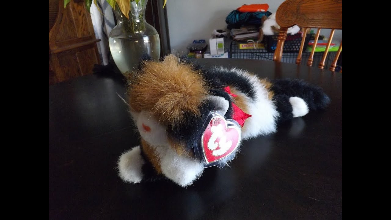 TY CLASSIC 1991 MAGGIE THE CALICO CAT PLUSH REVIEW - YouTube