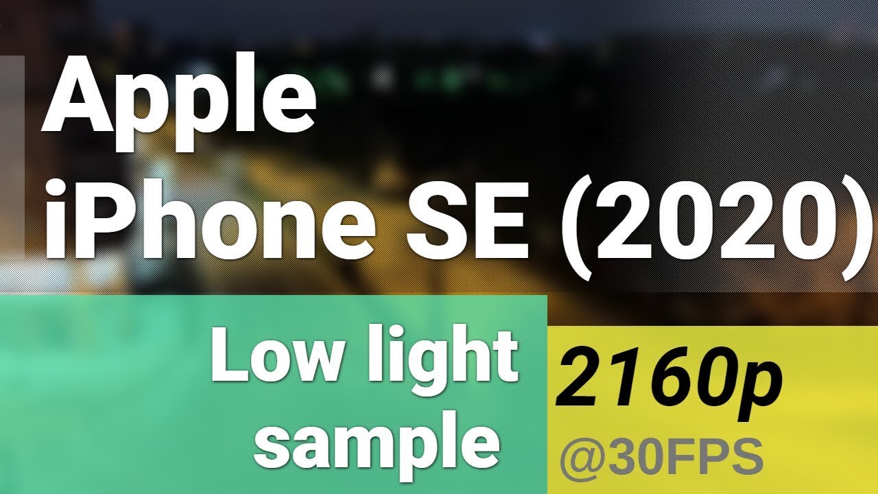 Apple iPhone SE (2020) 2160p@30fps video sample - low-light - YouTube