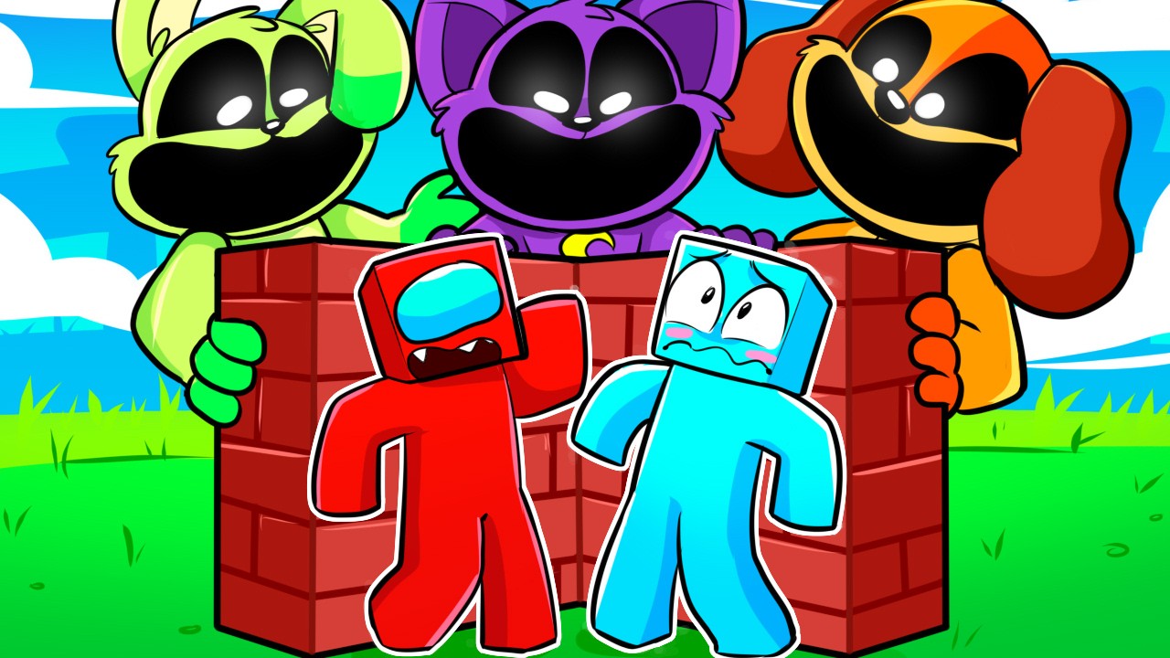 Construye para Sobrevivir a los SMILING CRITTERS en Minecraft! - YouTube