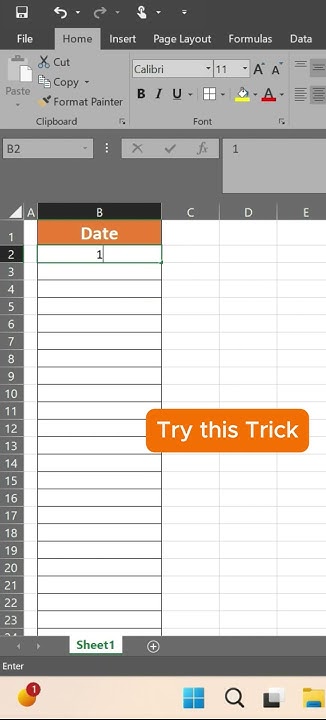 How to automatically write date in Excel tips and tricks - YouTube