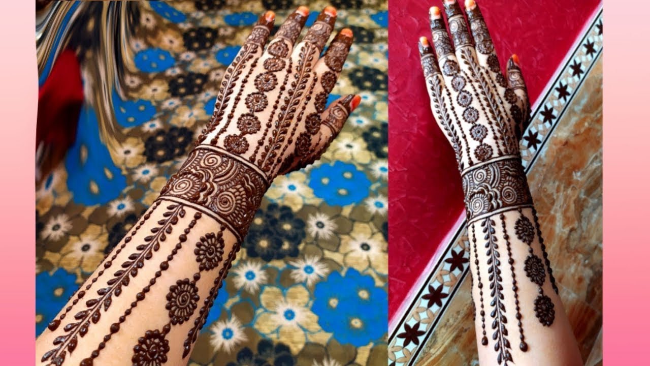 beautiful and attractive mehndi design for back hand simple and easy ...