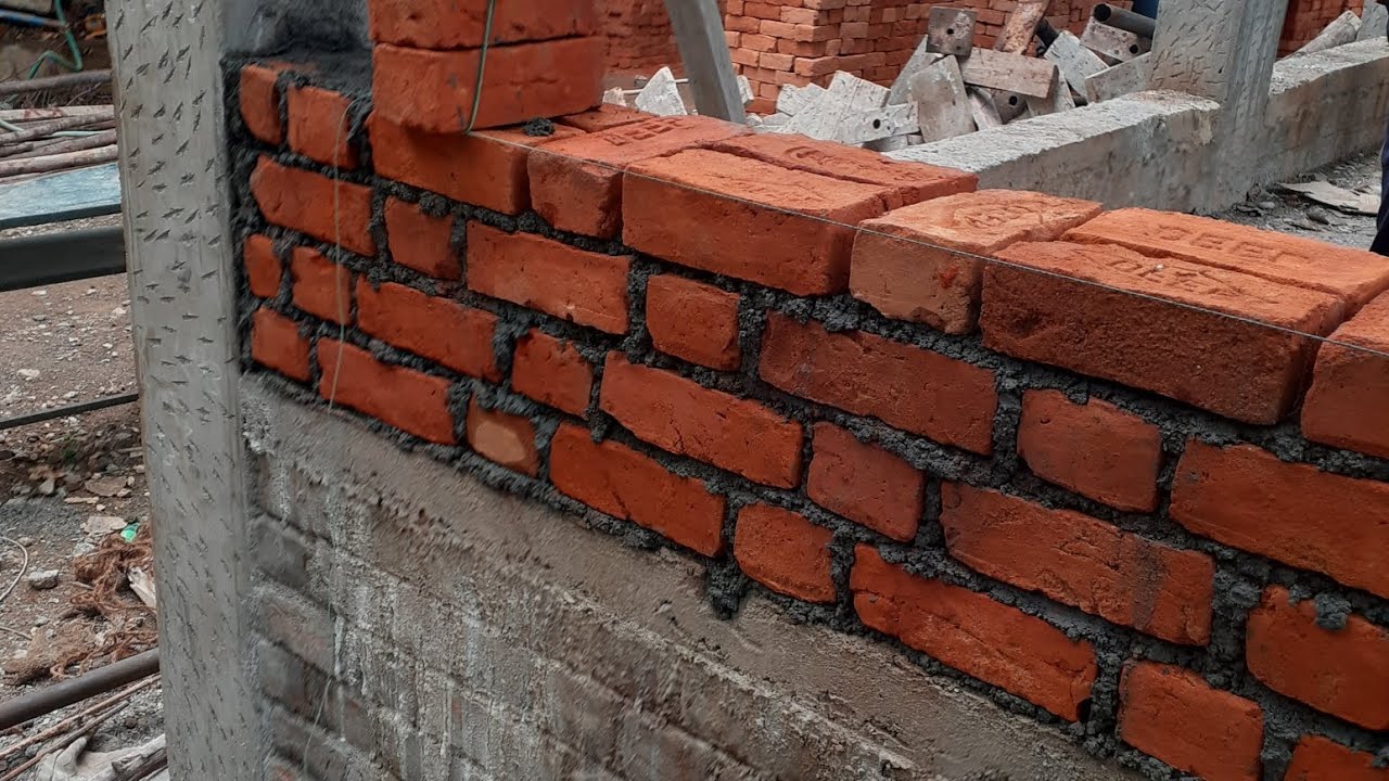 Brick work construction - YouTube