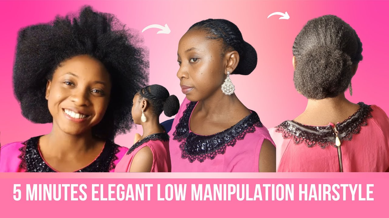 5 MINUTES ELEGANT AND CLASSY LOW MANIPULATION HAIRSTYLE, WITHOUT ...