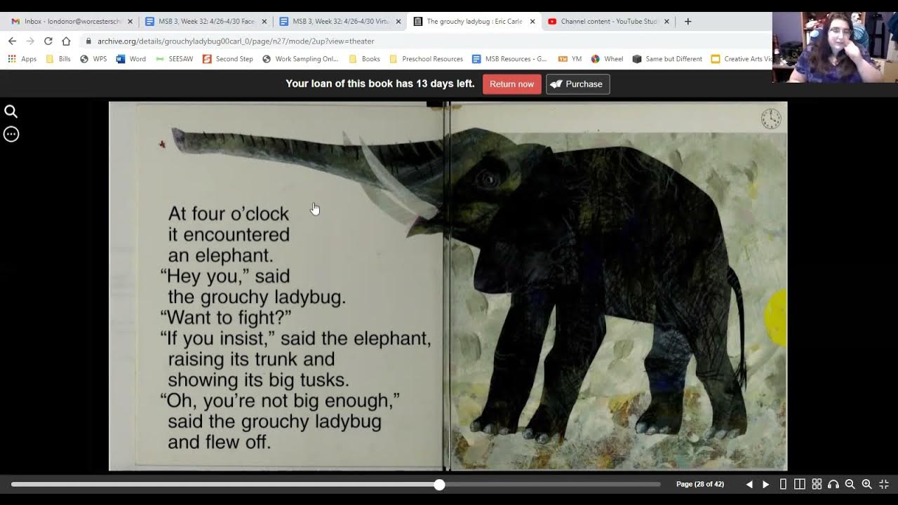 Book: "The Grouchy Ladybug" by Eric Carle - YouTube