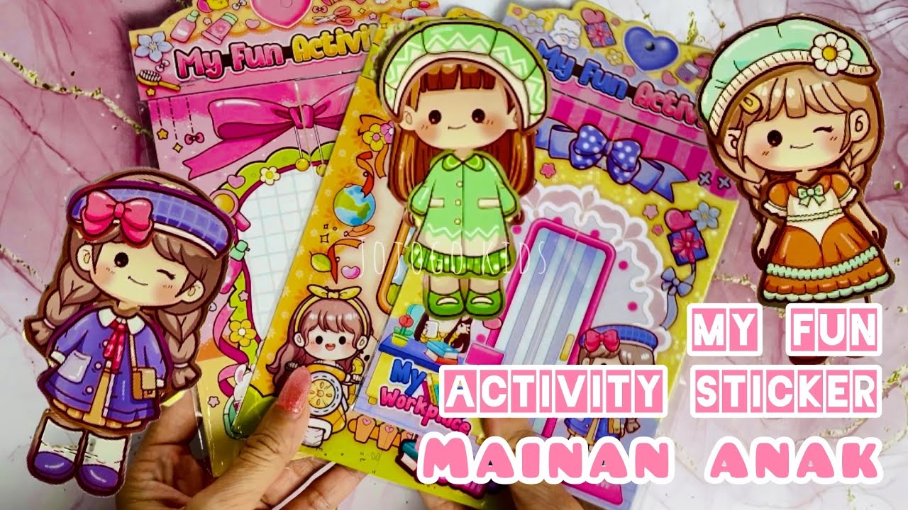 Sticker Paper Cartoon DIY ( Mainan Anak Lucu ) - YouTube