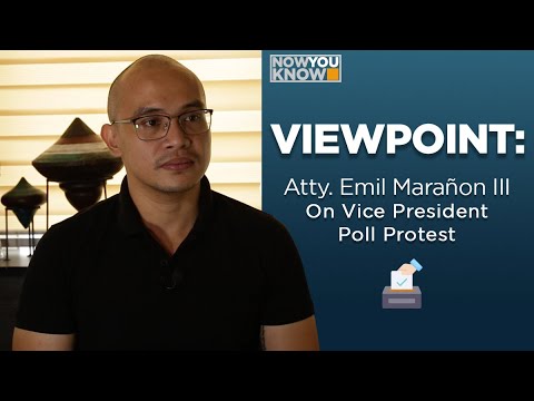 VIEWPOINT: Atty. Emil Marañon III on VP poll protest - YouTube