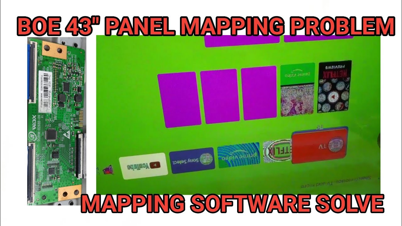 43" BOE PANEL@MAPPING PROBLEM@MAPPING SOFTWARE@HOW TO INSTALL PANEL ...
