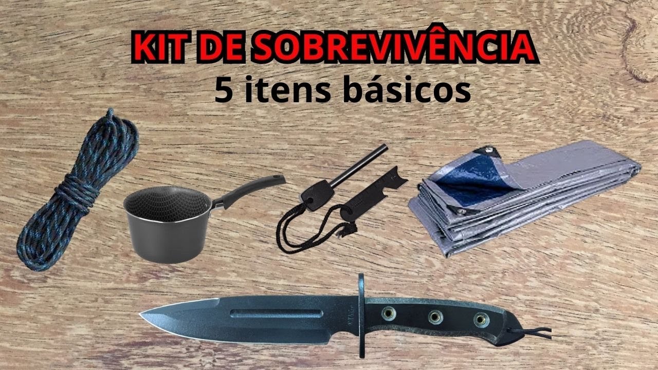 KIT BÁSICO DE SOBREVIVÊNCIA NA SELVA / Sobrevivencialismo, acampamento ...