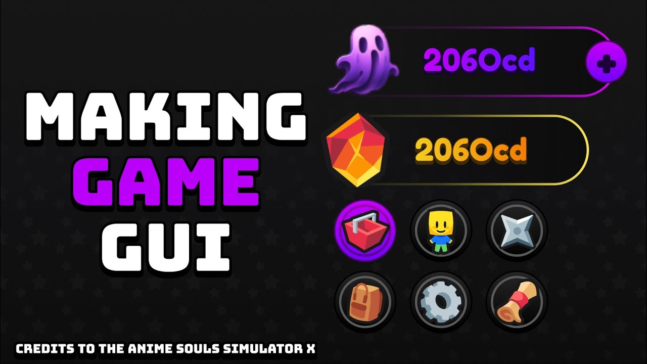 How to make Anime Soul Simulator X's HUD GUI | ROBLOX GUI - YouTube