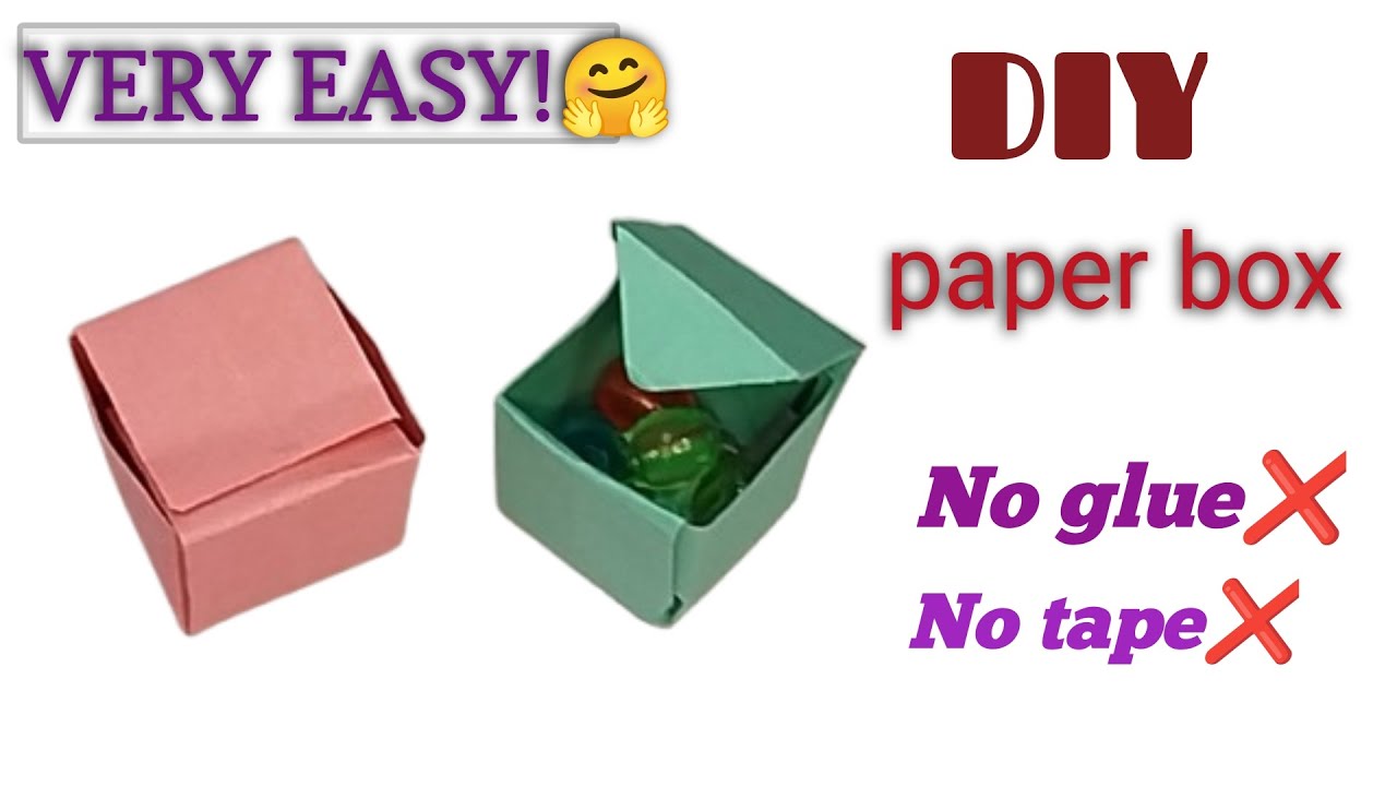DIY paper box|How to make paper box🎁|no glue paper craft|paper gift box ...