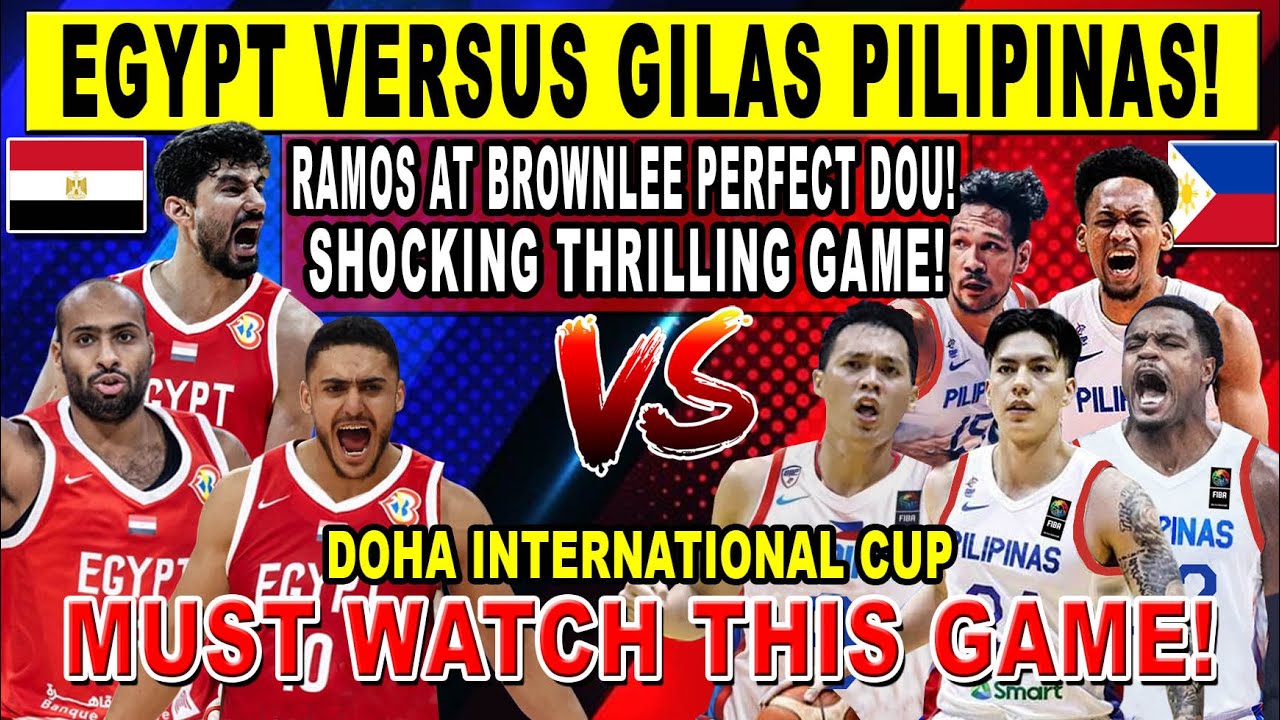 GILAS PILIPINAS vs EGYPT - Ramos at Brownlee Late Game Clutch! Doha ...