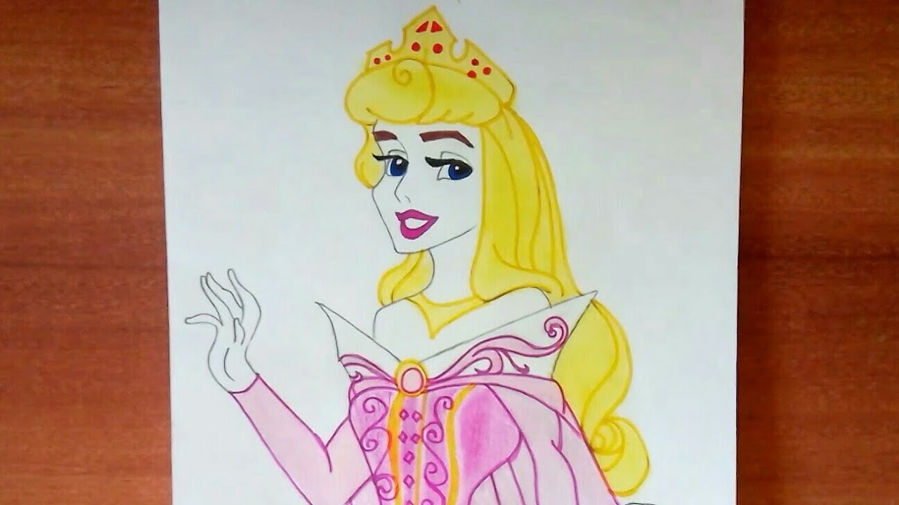 How to Draw Sleeping Beauty Aurora Step by Step | Easy Drawing of ...