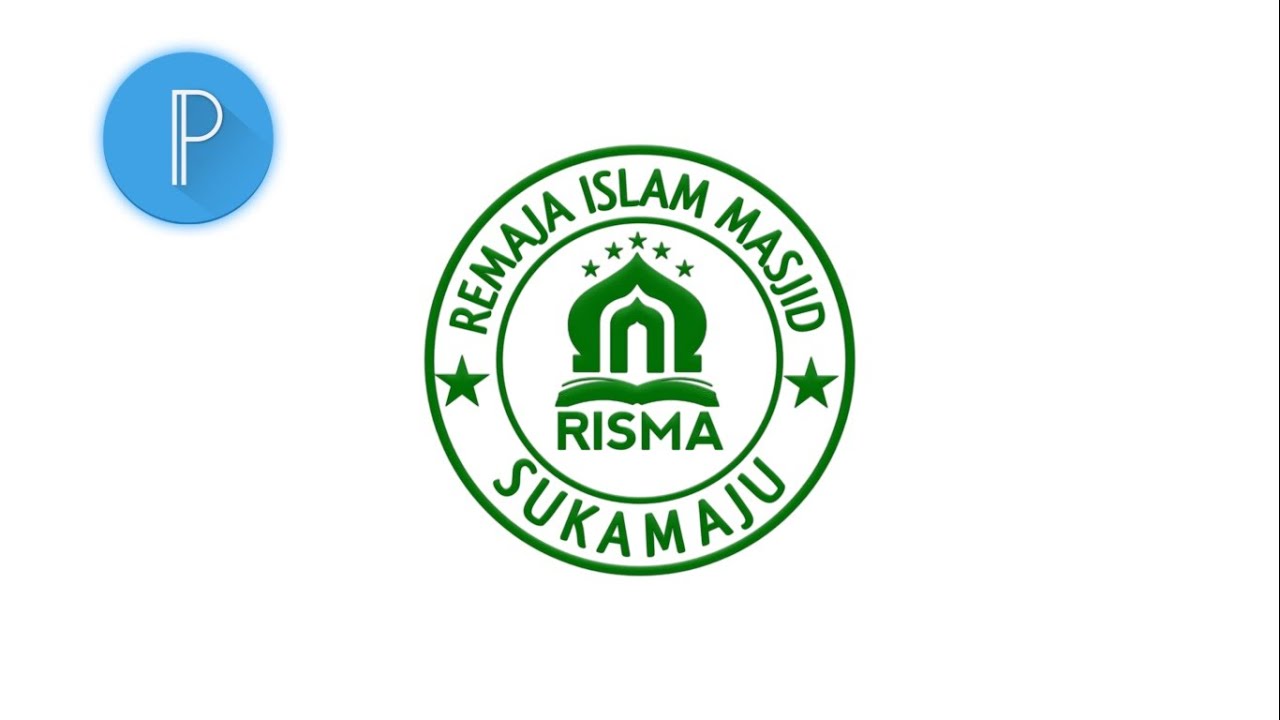 Tutorial PixelLab | Cara Mudah Desain Logo Remaja Masjid - YouTube