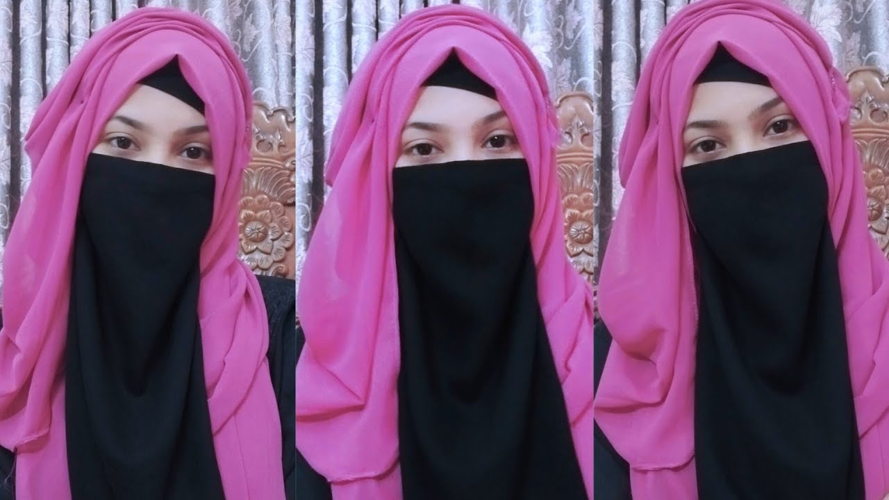 Easy Nose Niqab Tutorial Full Coverage | Nourin hijab tricks - YouTube