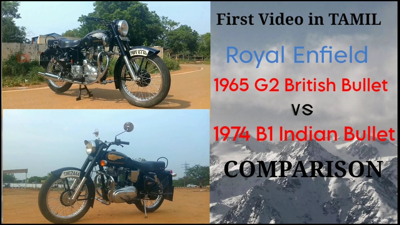 1965 G2 British Bullet vs 1974 B1 Indian Bullet Comparison Tamil l Old ...