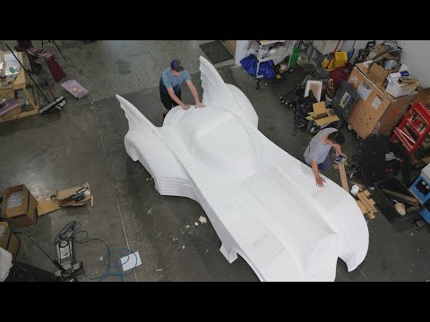Building the Batmobile part 2 (framing and rolling it outside) - YouTube