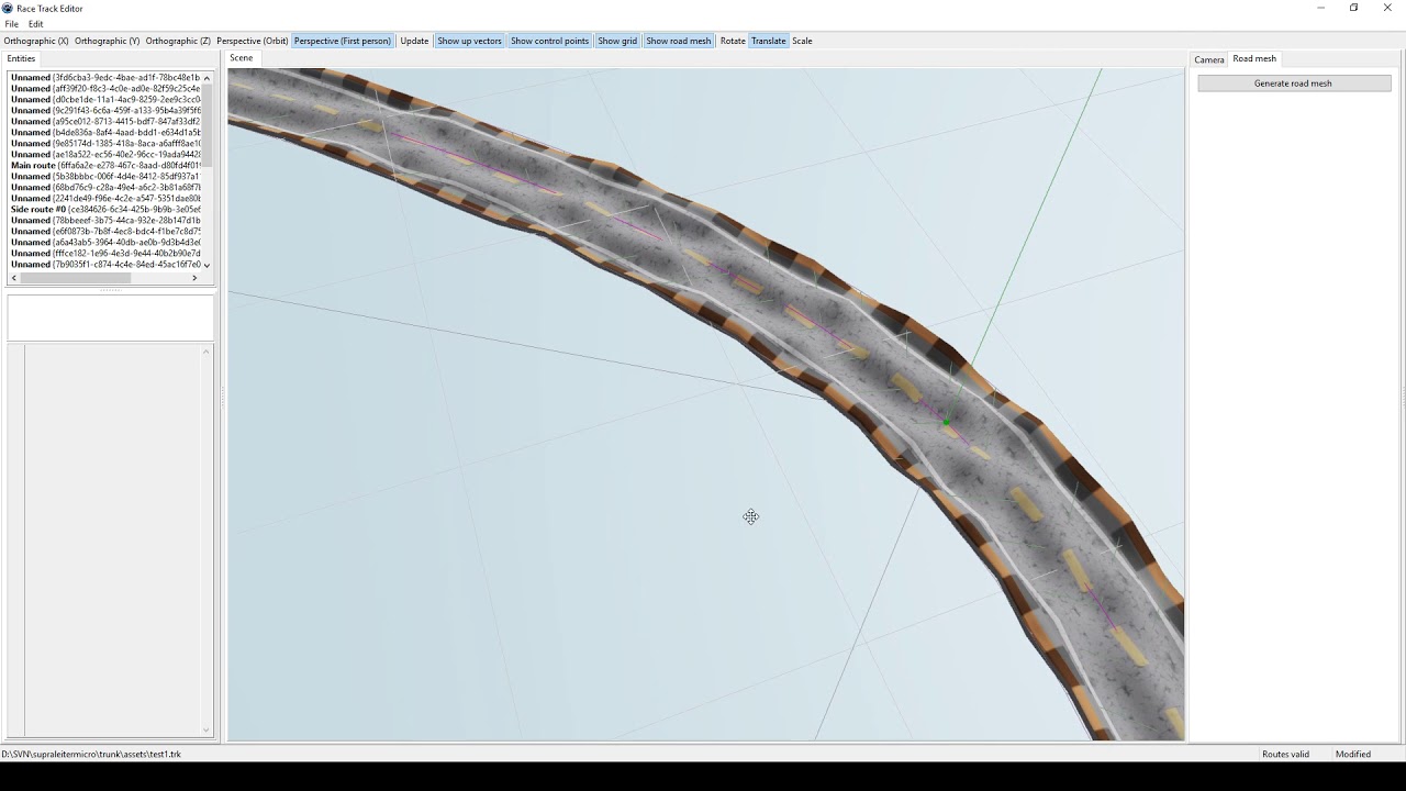 Work-In-Progress Race Track Editor for my antigravity racing game ...