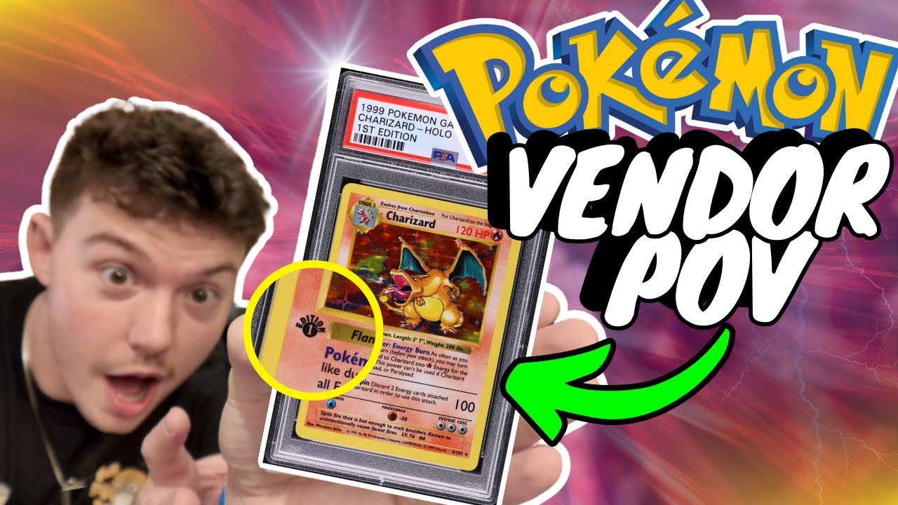 1st EDITION CHARIZARD !?!? | Pokemon Vendor POV | The NJ TCG Show - YouTube