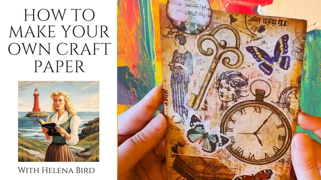 How To Make Your Own Craft Paper 🖤 Upcycle Any Sheet of Paper - YouTube