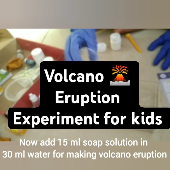 Volcano Eruption, Science Experiment for kids at home, Explained step ...