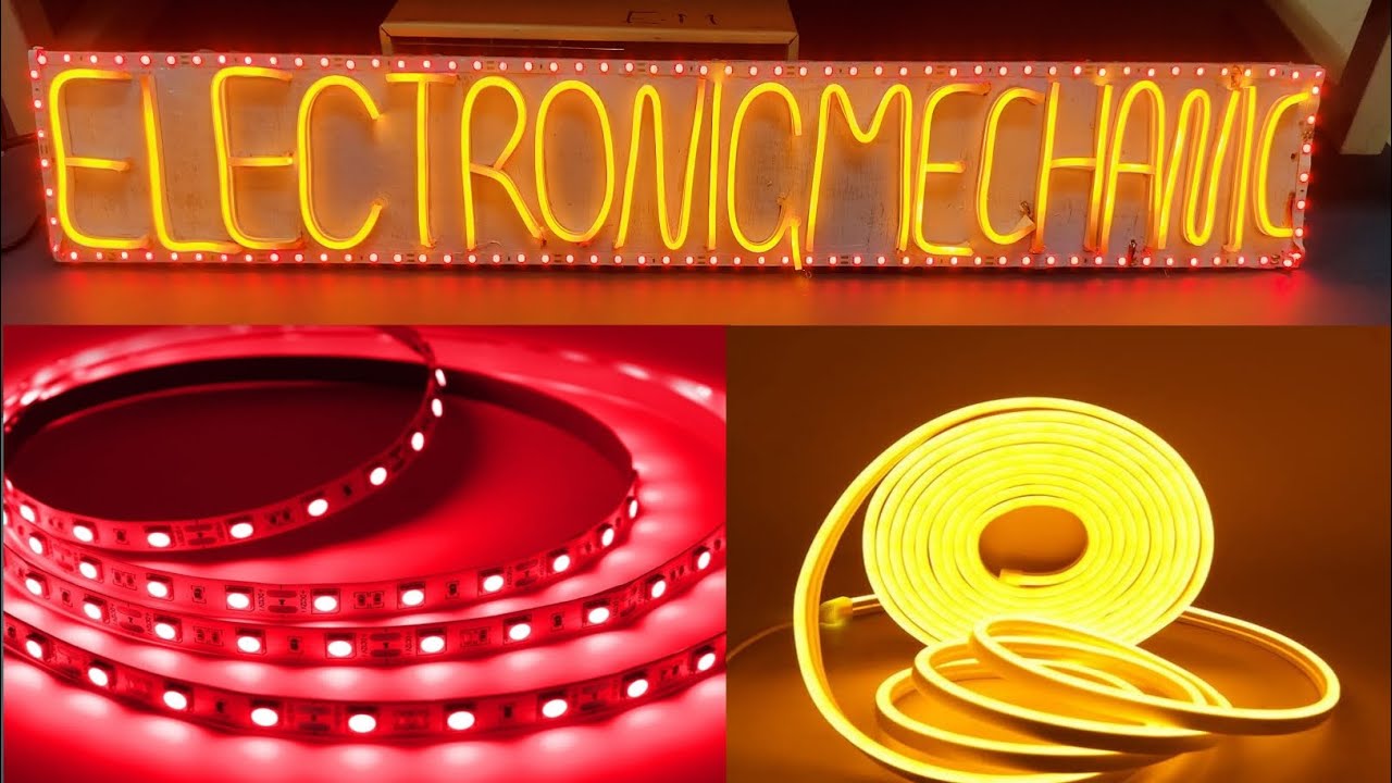 How To Make a Custom Neon Light Name at Home?//12 Voltage Neon+Strip ...
