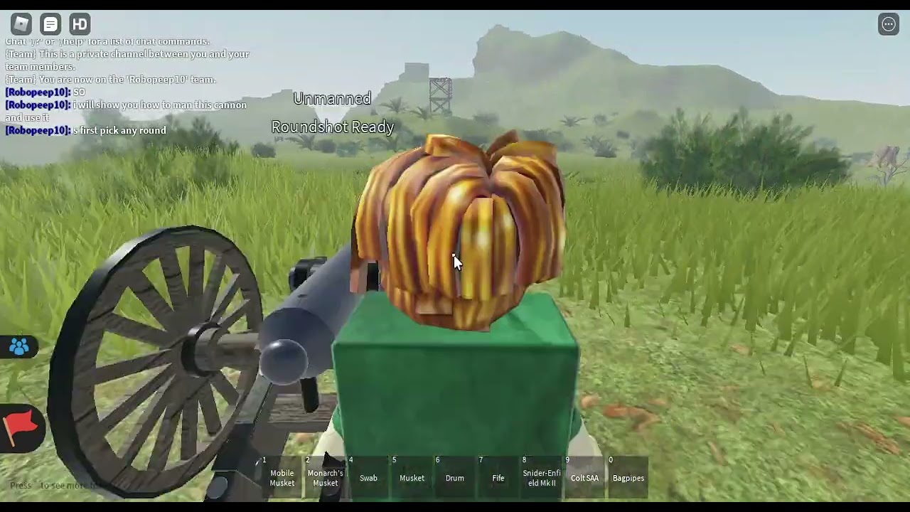 Showing you how to man and use the cannon in | roblox musket testing ...
