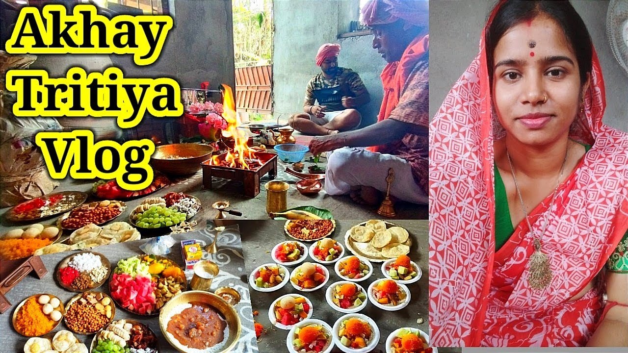 Akshay tritiya vlog অক্ষয় তৃতীয়ায় বাড়িতে পুজোর আয়োজন🥰 কি কি কিনলাম অক্ষয় তৃতীয়ায়🤔পুজোর ...