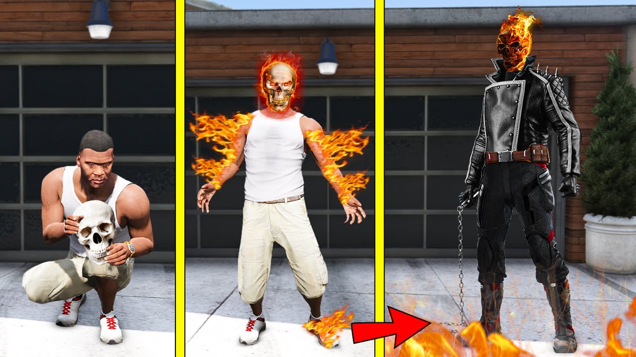 Franklin Wear Ghost Rider Armor To Become Ghost Rider in GTA 5 - YouTube