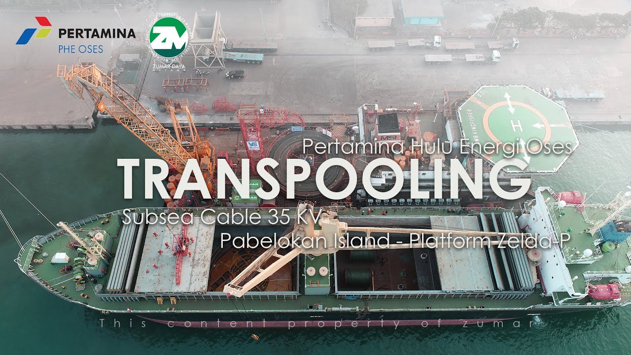 TRANSPOOLING SUBSEA CABLE 35KV - Platform Zelda-P - YouTube