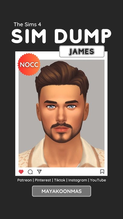 SIM DUMP JAMES #sims4 #thesims #sims4lookbook #thesims4 #sims4nocc #sims #ts4 - YouTube