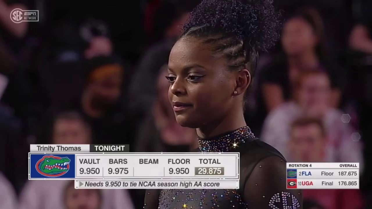 Trinity Thomas Beam Florida @ Georgia 2020 9.950 - YouTube